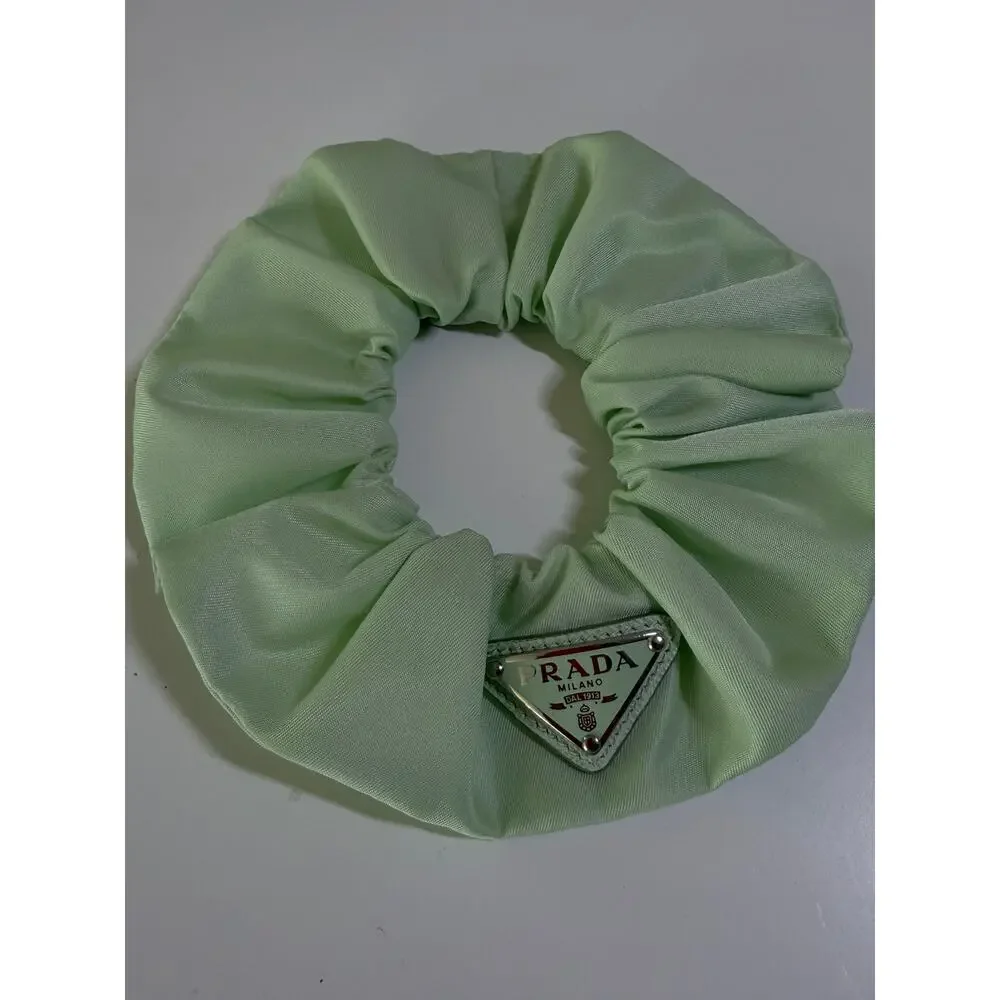 Prada | Accessories | New Prada Hair Scrunchie Renylon New Green ...